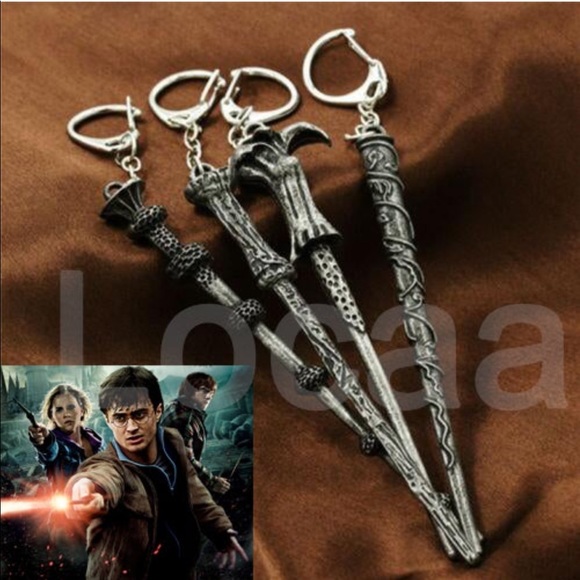 Accessories | 4 Pc Harry Potter Dumbledore Wand Key Chains | Poshmark